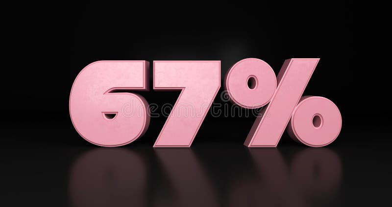 67 Plastic Pink Sign. 3d Render Illustration Stock Illustration ...