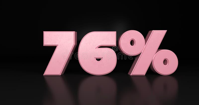 76 Plastic Pink Sign. 3d Render Illustration Stock Illustration ...