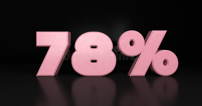 78 Plastic Pink Sign. 3d Render Illustration Stock Illustration ...