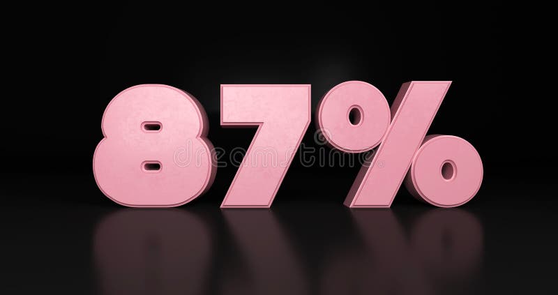 87 Plastic Pink Sign. 3d Render Illustration Stock Illustration ...