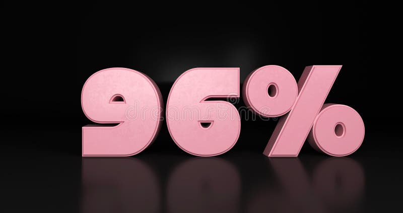 96 Plastic Pink Sign. 3d Render Illustration Stock Illustration ...