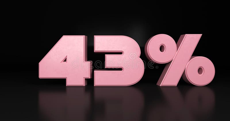 43 Plastic Pink Sign. 3d Render Illustration Stock Illustration ...