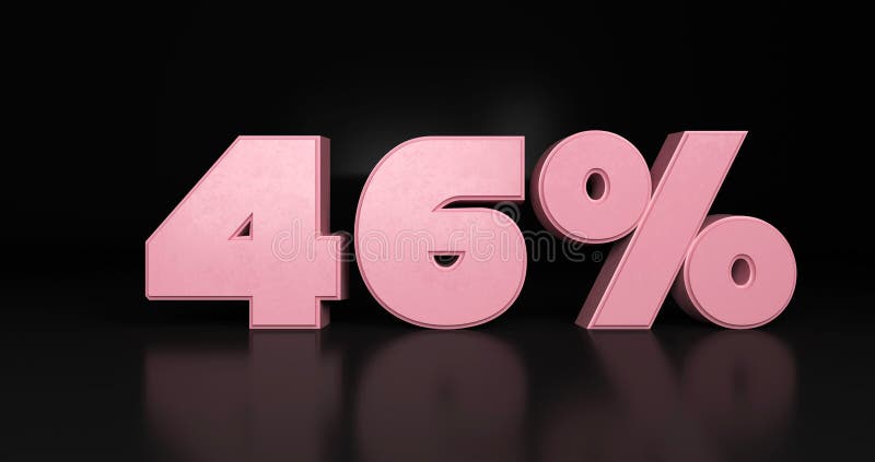 46 Plastic Pink Sign. 3d Render Illustration Stock Illustration ...