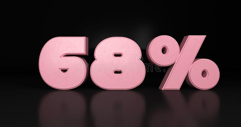 68 Plastic Pink Sign. 3d Render Illustration Stock Illustration ...