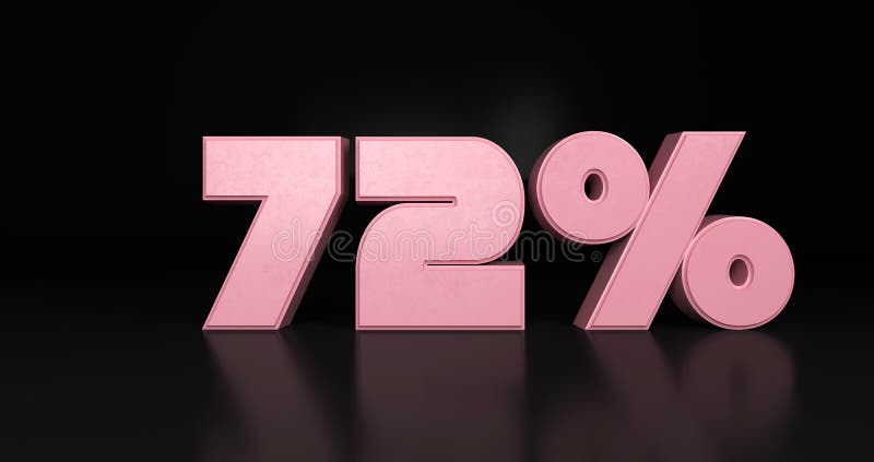 72 Plastic Pink Sign. 3d Render Illustration Stock Illustration ...