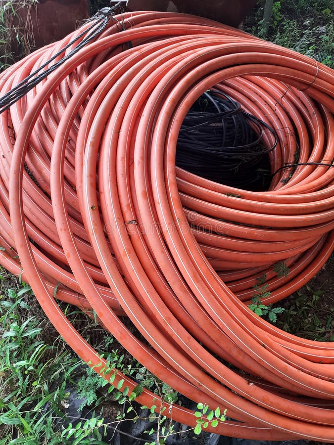 Plastic pipe bundle stock photo. Image of view, pipe - 229965454