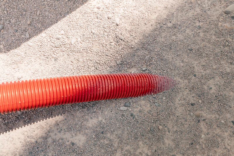 Pipe Going through the Soil. Industrial and Pumping Concept Editorial ...