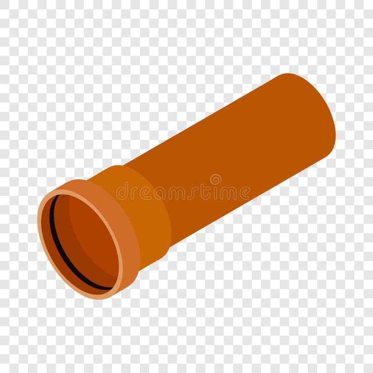 Plastic Pipe Icon, Isometric 3d Style Stock Vector - Illustration of ...