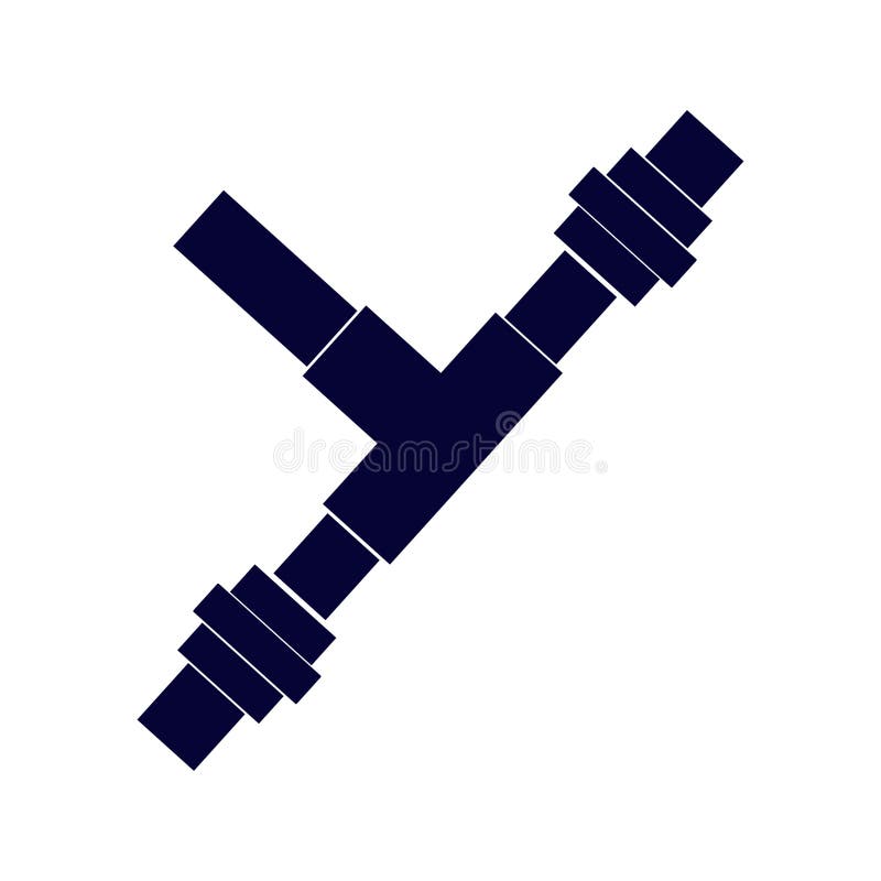 Plastic pipe icon stock vector. Illustration of drainage - 264880280