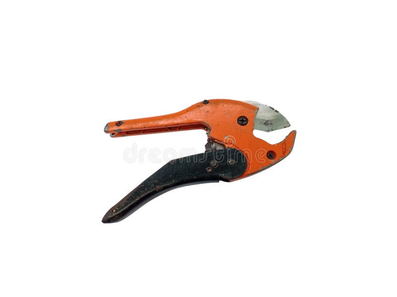 Plastic Pipe Tube Cutter Isolated on White Background Stock Image ...