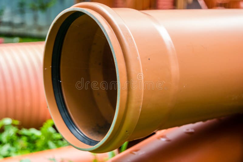 Pipes on a Civil Engineering Road Construction Site Stock Photo - Image ...