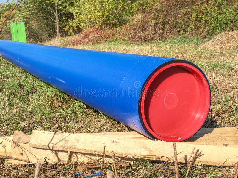 Pipes for Drinking Water. Repairing of Water Supply Interruption Stock ...