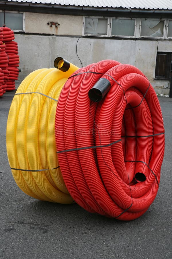 Plastic pipes stock image. Image of sewerage, hole, feed - 80847585