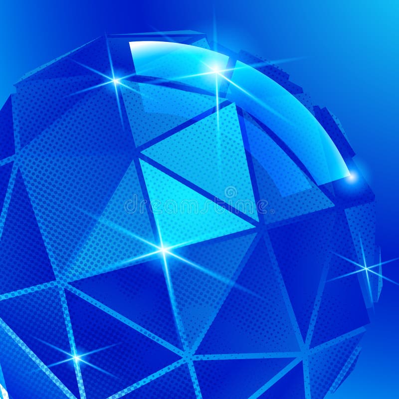 Plastic Pixilated Background with Dimensional Sphere Stock Vector ...