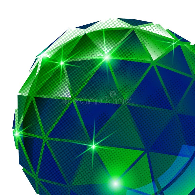 Plastic Pixilated Background with Dimensional Sphere, Synthetic Stock ...