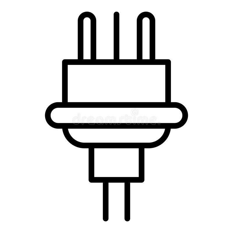 Plastic Plug Wire Icon, Outline Style Stock Vector - Illustration of ...