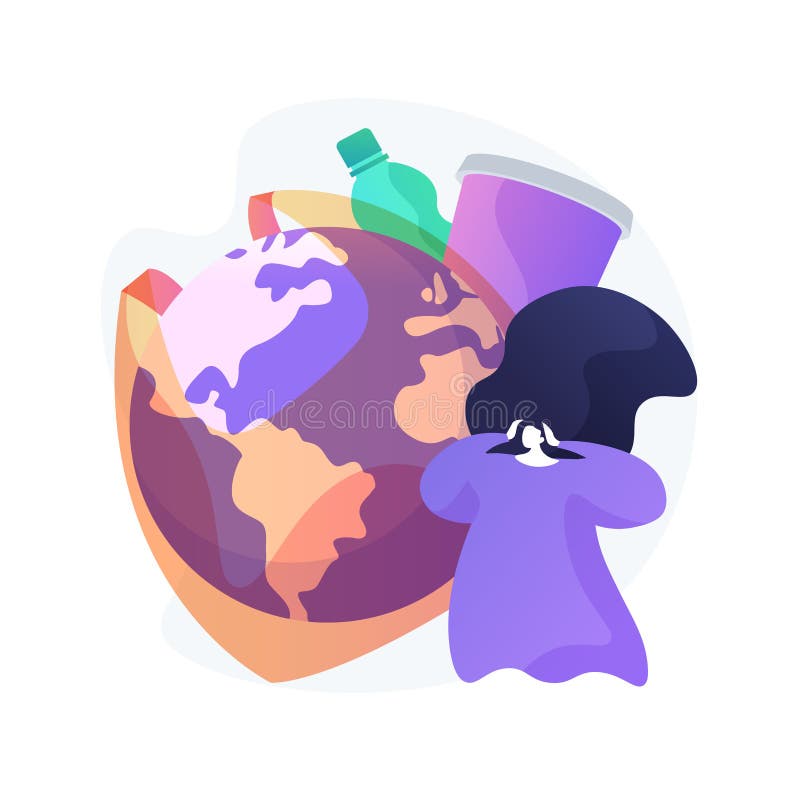 Plastic Pollution Abstract Concept Vector Illustration. Stock Vector ...