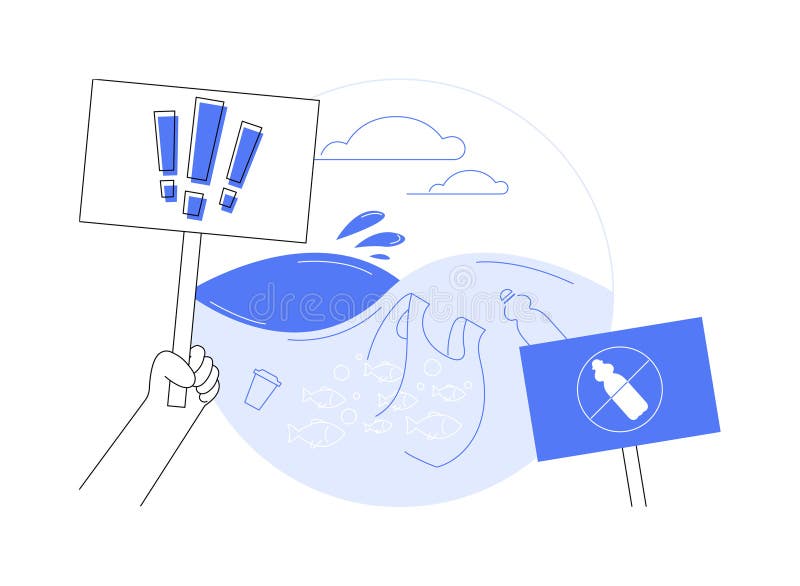 Plastic Pollution Abstract Concept Vector Illustration. Stock Vector ...