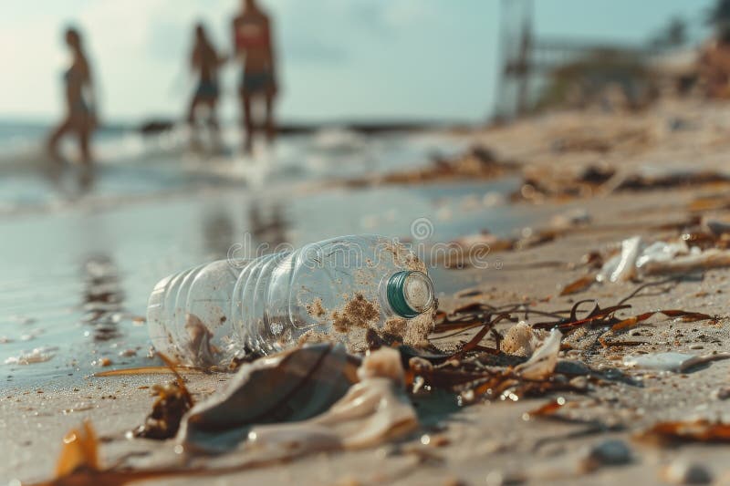 Plastic Pollution Cleaned Up from Beach during Environmental ...