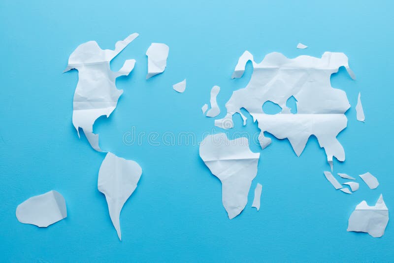 World Map Made of Plastic Waste Stock Photo - Image of food ...