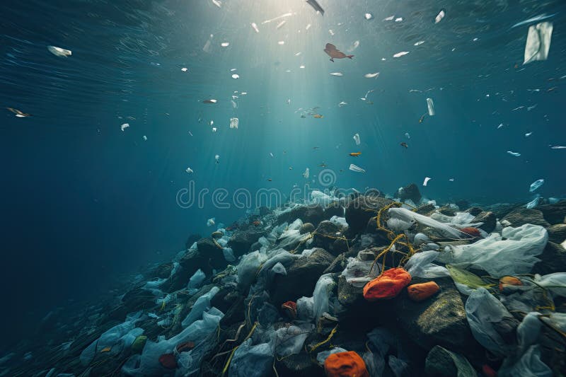 Plastic Pollution in the Ocean Environmental Problem Garbage Floating ...