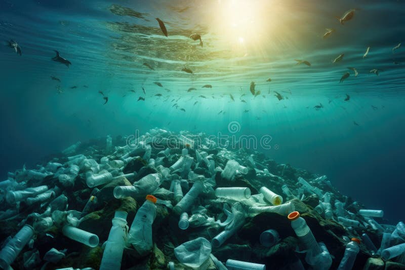 Plastic Pollution in the Ocean Environmental Problem Garbage Floating ...