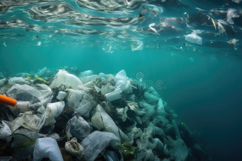 Plastic Pollution in the Ocean Environmental Problem Garbage Floating ...