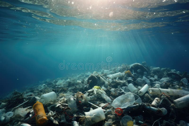 Plastic Pollution in the Ocean Environmental Problem Garbage Floating ...
