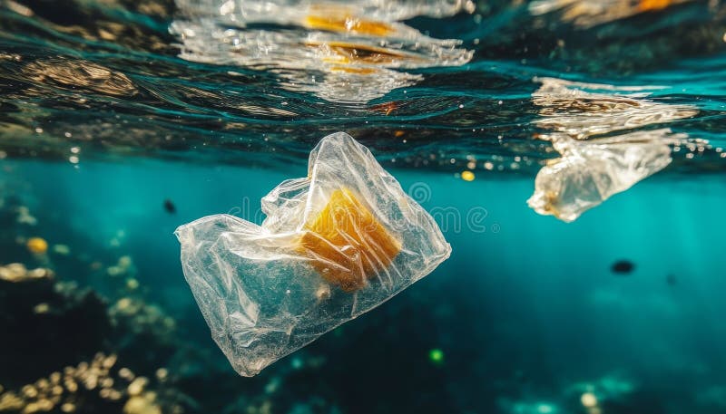 Plastic Pollution in the Ocean Environmental Problem Garbage Floating ...