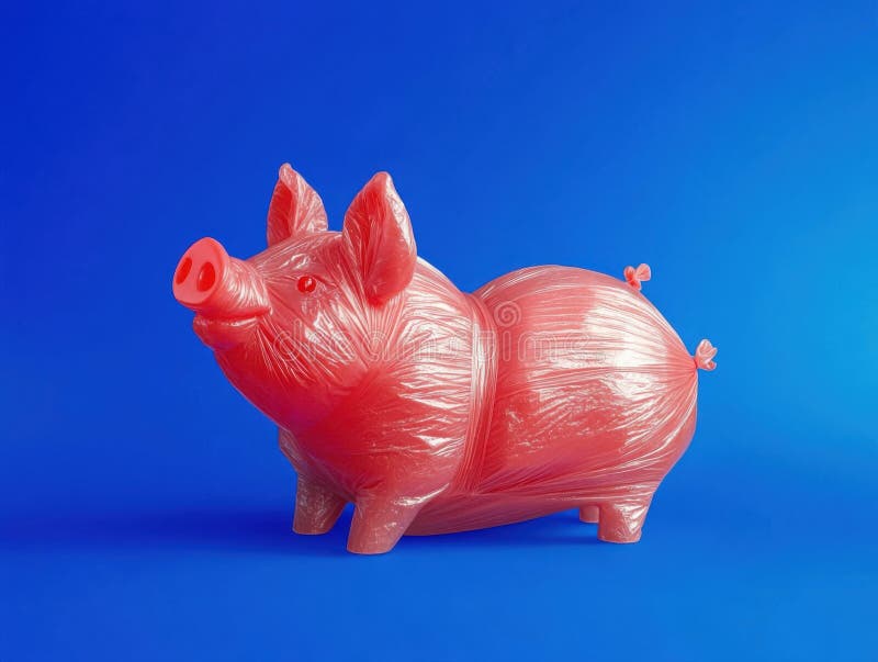 Plastic pollution pig stock illustration. Illustration of pollution ...
