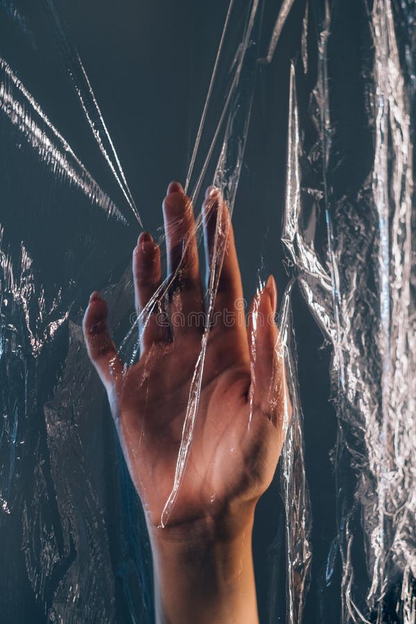 Plastic Pollution Save Planet Hand Polyethylene Stock Photo - Image of ...