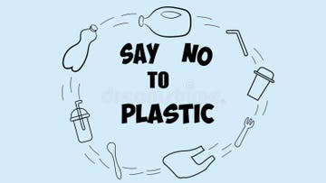 Say No To Plastic Icons Illustration Stock Illustrations – 62 Say No To ...
