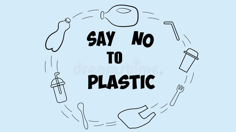 Say No To Plastic Icons Illustration Stock Illustrations – 62 Say No To ...