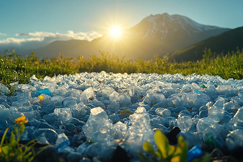 Plastic Pollution on the Scenic Landscape Environmental Problem Nature ...