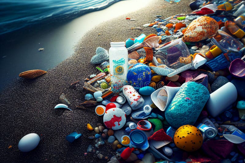 Plastic Pollution at Sea. Environmental Protection. Pollution at the ...