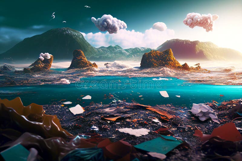 Plastic Pollution at Sea. Environmental Protection. Pollution at the ...