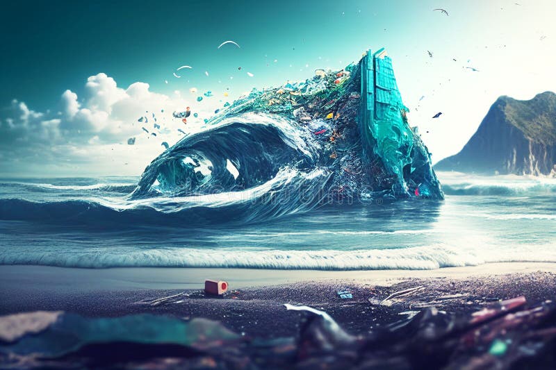 Plastic Pollution at Sea. Environmental Protection. Pollution at the ...