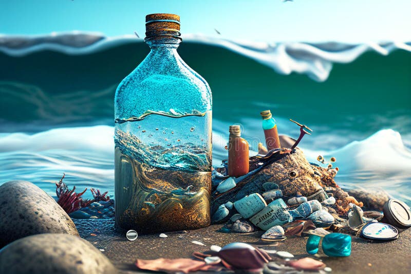 Plastic Pollution at Sea. Environmental Protection. Pollution at the ...