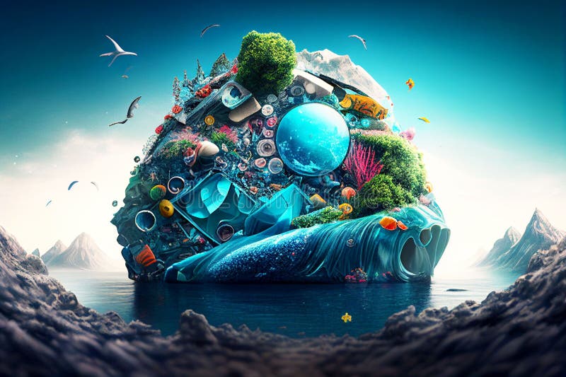 Plastic Pollution at Sea. Environmental Protection. Pollution at the ...