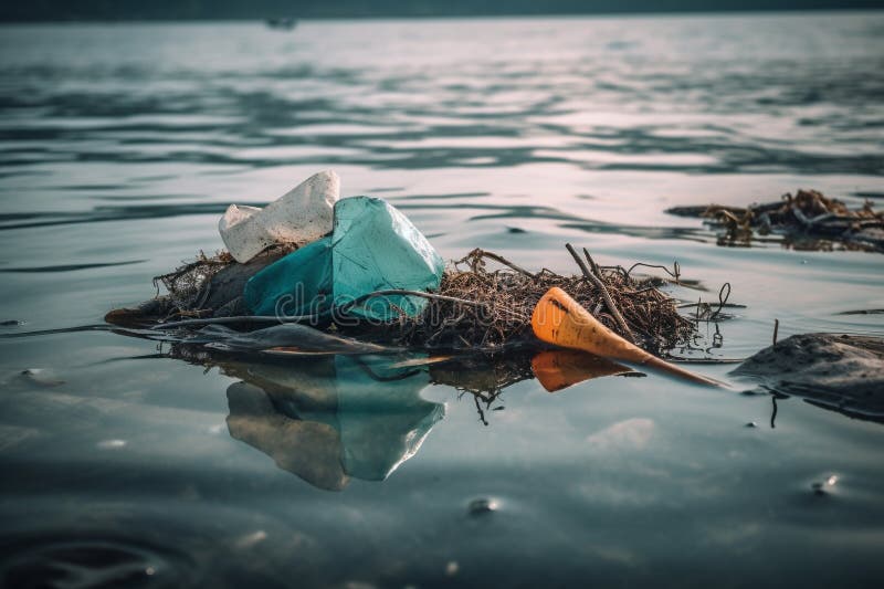 Plastic Pollution in Sea Water Environmental Disaster Stock ...