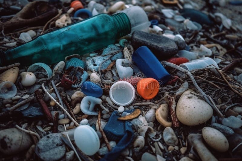 Plastic Pollution in Sea Water Environmental Disaster Stock ...