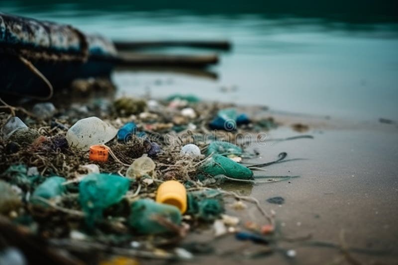 Plastic Pollution in Sea Water Environmental Disaster Stock ...