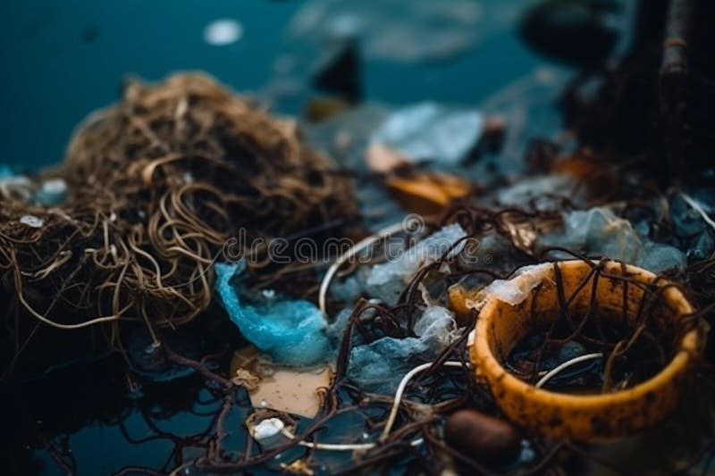 Plastic Pollution in Sea Water Environmental Disaster Stock ...