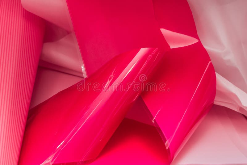 Plastic or Polyethylene Colored Packaging Object Wrapper Material Stock ...