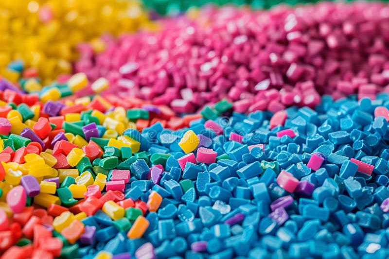 Plastic Polymer Color Pigment Granules Industrial Stock Illustration ...