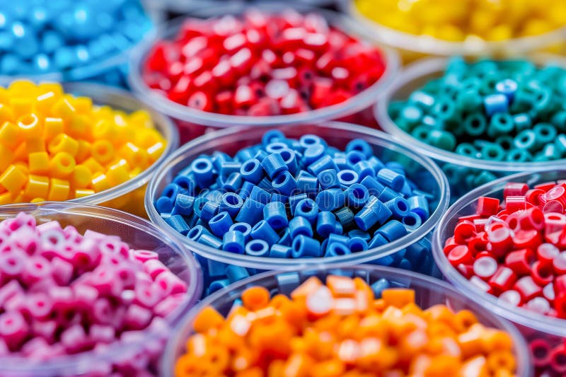 Plastic Polymer Color Pigment Granules Industrial Stock Illustration ...
