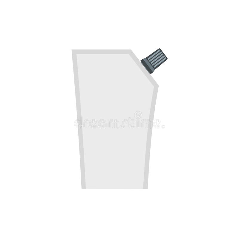 Plastic Pouch with Batcher Flat Icon Stock Illustration - Illustration ...