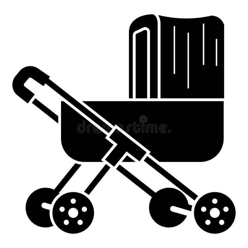 Plastic Pram Icon, Simple Style Stock Vector - Illustration of black ...