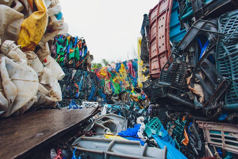 Plastic Pressed Bales at the Modern Waste Hazardous Processing Plant ...