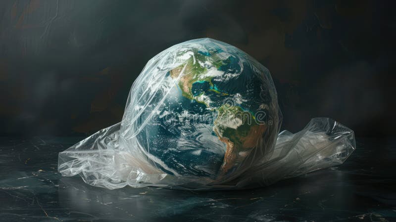 Plastic Prison Planet: a Conceptual Image of Earth Trapped in Pollution ...